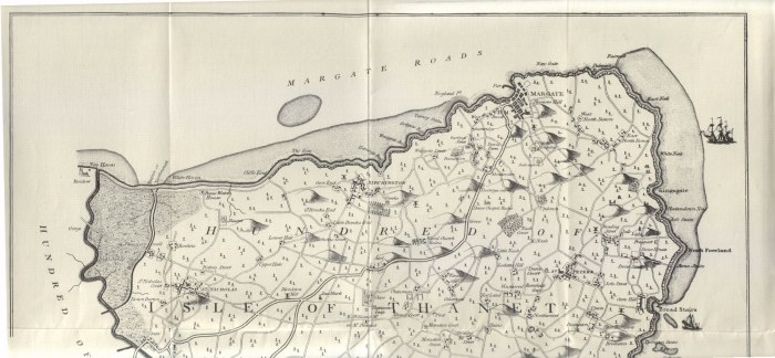 Map of Thanet about 1750