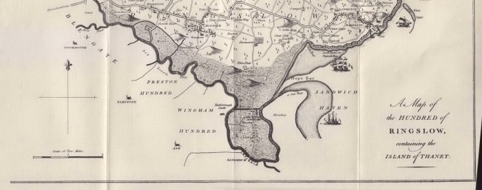 Map of Thanet about 1750